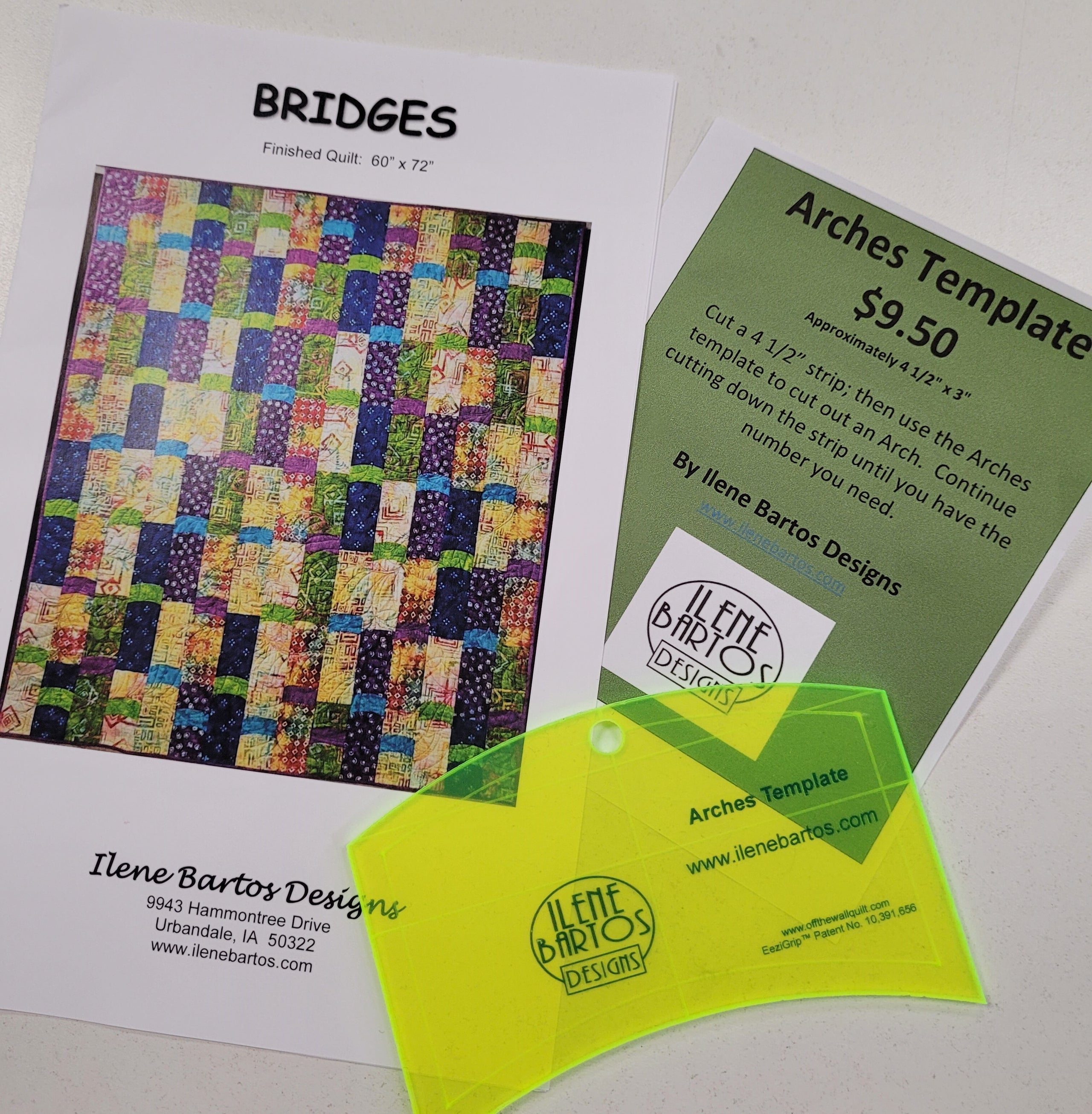 Bridges Quilt Pattern w/ Template | Ilene Bartos Designs